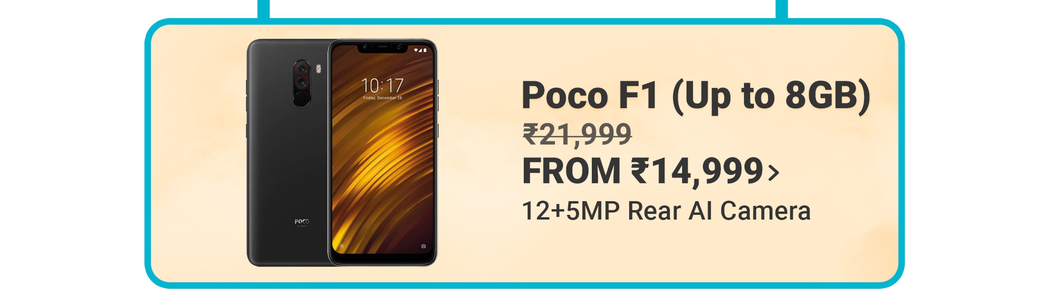 Buy Xiaomi Poco F1 (64GB/ 6GB RAM) At Rs 14999 From Flipkart Big ...