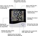 HTC HTC-I HTC-1 Digital Thermo/Hygrometer Humidity Tester with Clock ...