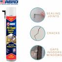 ABRO PUF-750 Multipurpose Expandable PU Foam Insulation Sealant Spray for Window, Tile, Door ...