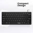 QUANTUM QHM7307 MINI MULTIMEDIA KEYBOARD Wired USB Multi-device ...