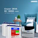 LUMINOUS Cruze 2KVA Inverter with RC 18000 Battery (2 Batteries ...