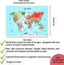 Fun World Map with Country Names for Kids Paper Print - Maps posters in ...