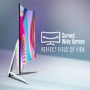 ZEBRONICS 32 inch Curved Full HD VA Panel Wall Mountable Monitor (ZEB ...