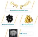 Gubbara King Birthday Decoration Kit Happy Birthday Banner Metallic ...