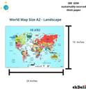 World- World Map and Its Countries- Learning | world map poster for ...