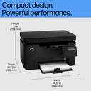 HP LaserJet Pro MFP M126nw Multi-function WiFi Monochrome Laser Printer ...