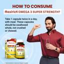 Cipla Maxirich Omega 3 | Super Strength Capsule | EPA 500mg & DHA 350mg ...