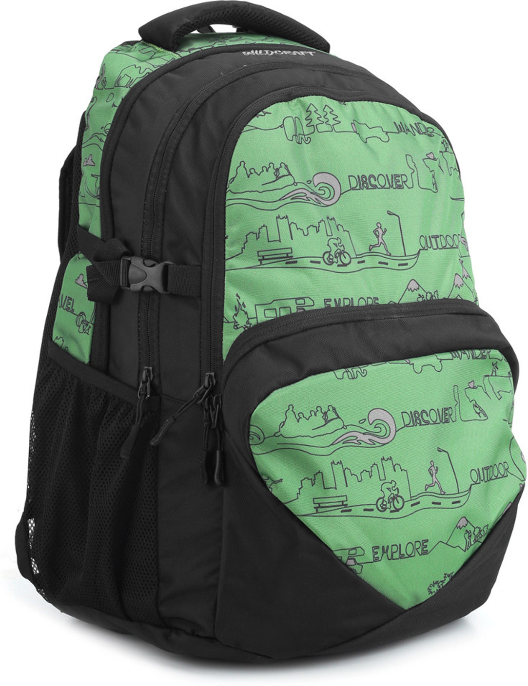 Wildcraft Skate LD Backpack Green - Price in India | Flipkart.com