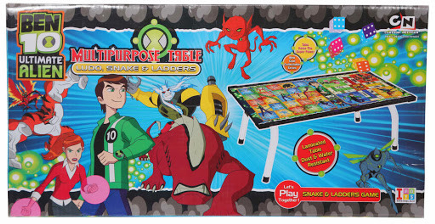 Ben 10 Ben 10 Multipurpose Table - Ludo, Snakes & Ladders Board Game ...