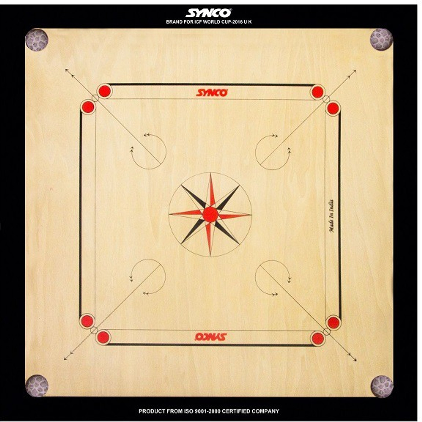 SYN6 Full Set (Carrom Board+Striker+Coins+Powder) 27 inch Carrom Board ...