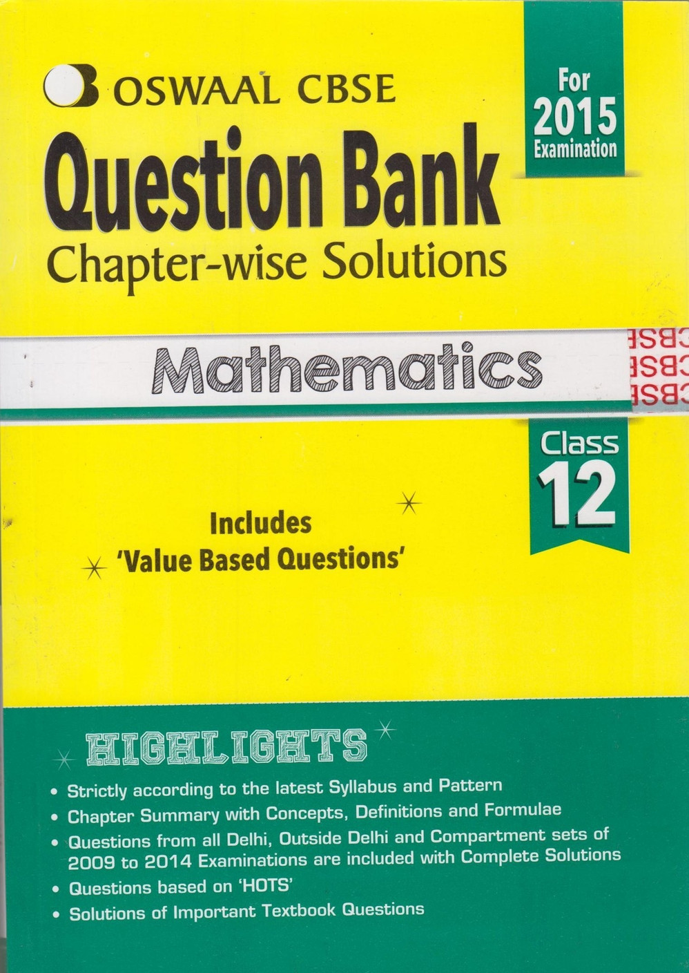 Oswaal CBSE Question Bank chapter-wise solutions For Class 12 ...
