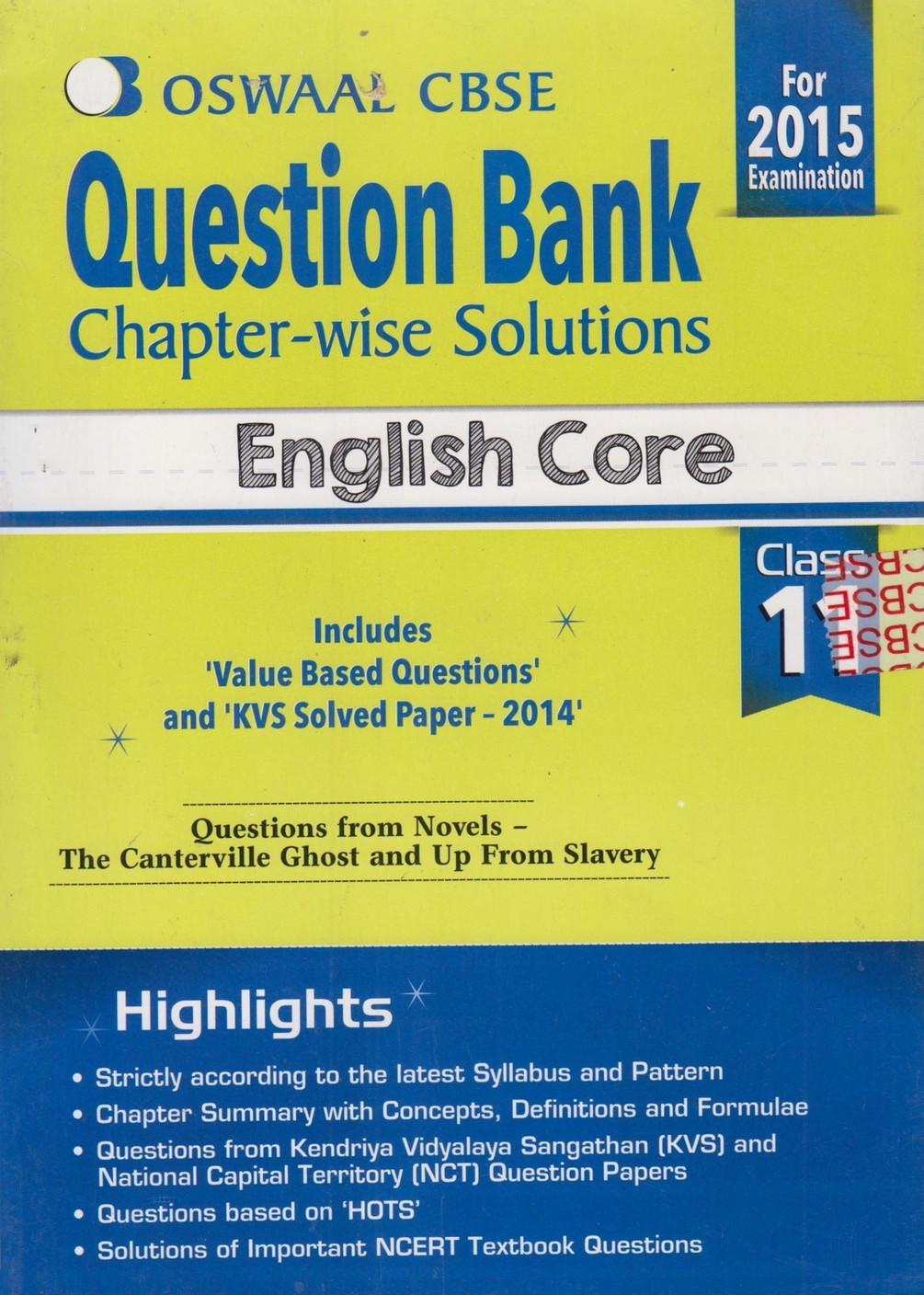 Question Bank English Core Class - 11 : Chapter-wise Solutions 1st Edition - Buy Question Bank ...