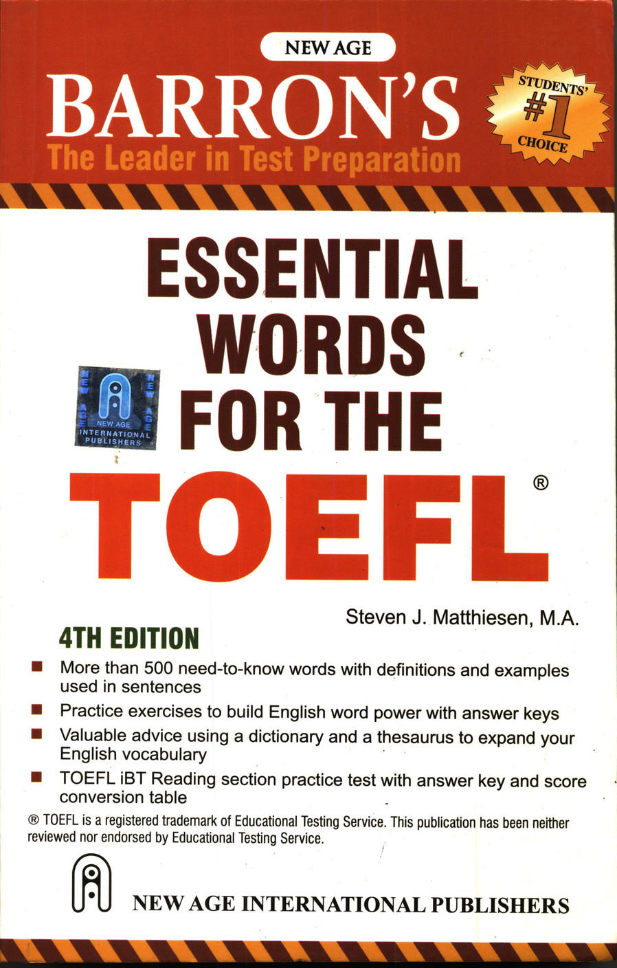 Essential Words for the TOEFL 4th Edition - Buy Essential Words for the ... Essential Words for the TOEFL 4th Edition - Buy Essential Words for the ...