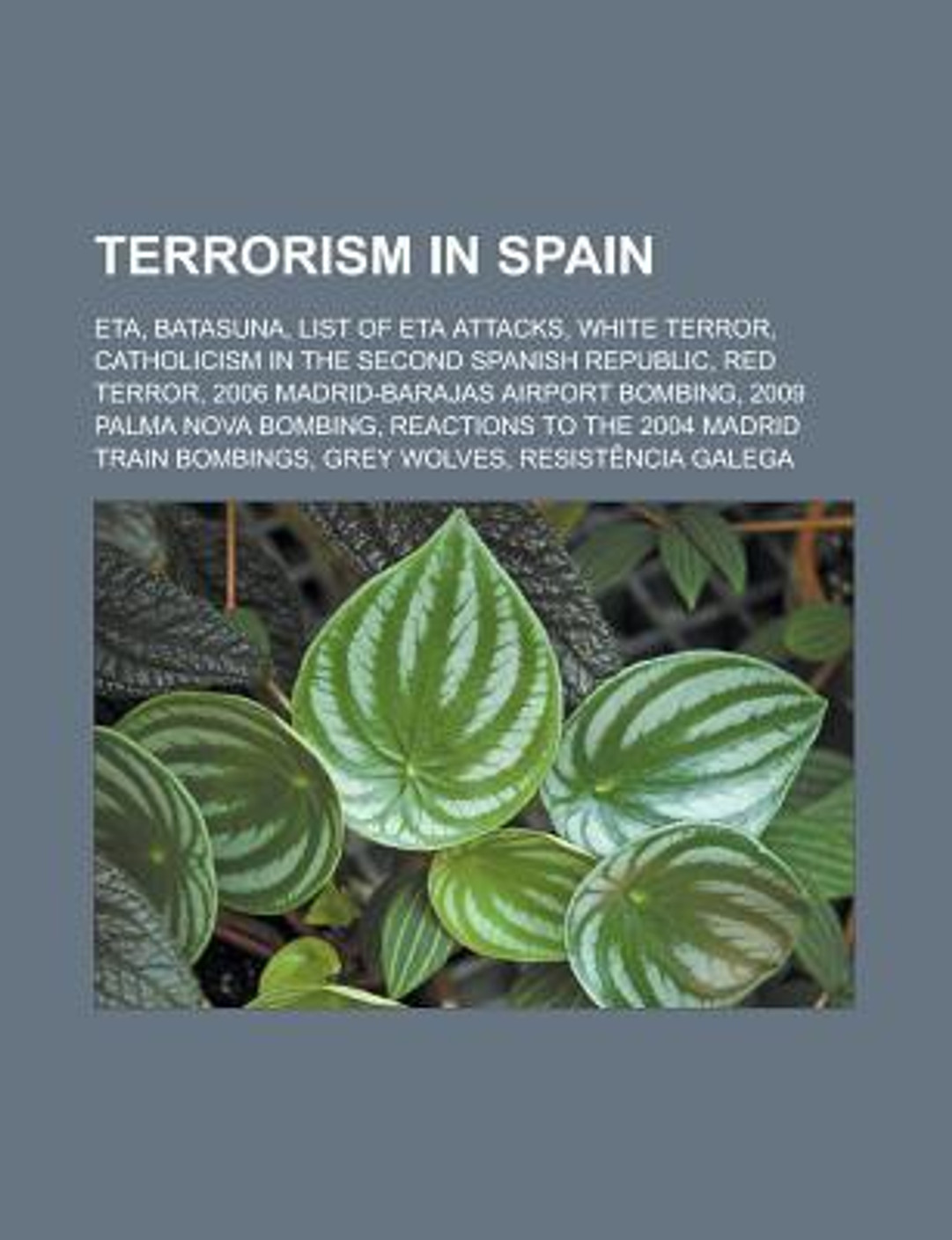 Terrorism in Spain: Eta, Batasuna, List of Eta Attacks, White Terror ...
