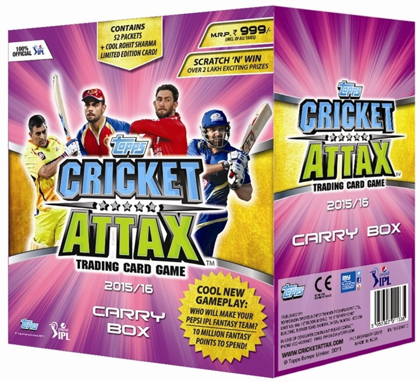 Topps Ipl Cricket Attax 2015/16 Carrybox - Ipl Cricket Attax 2015/16 ...