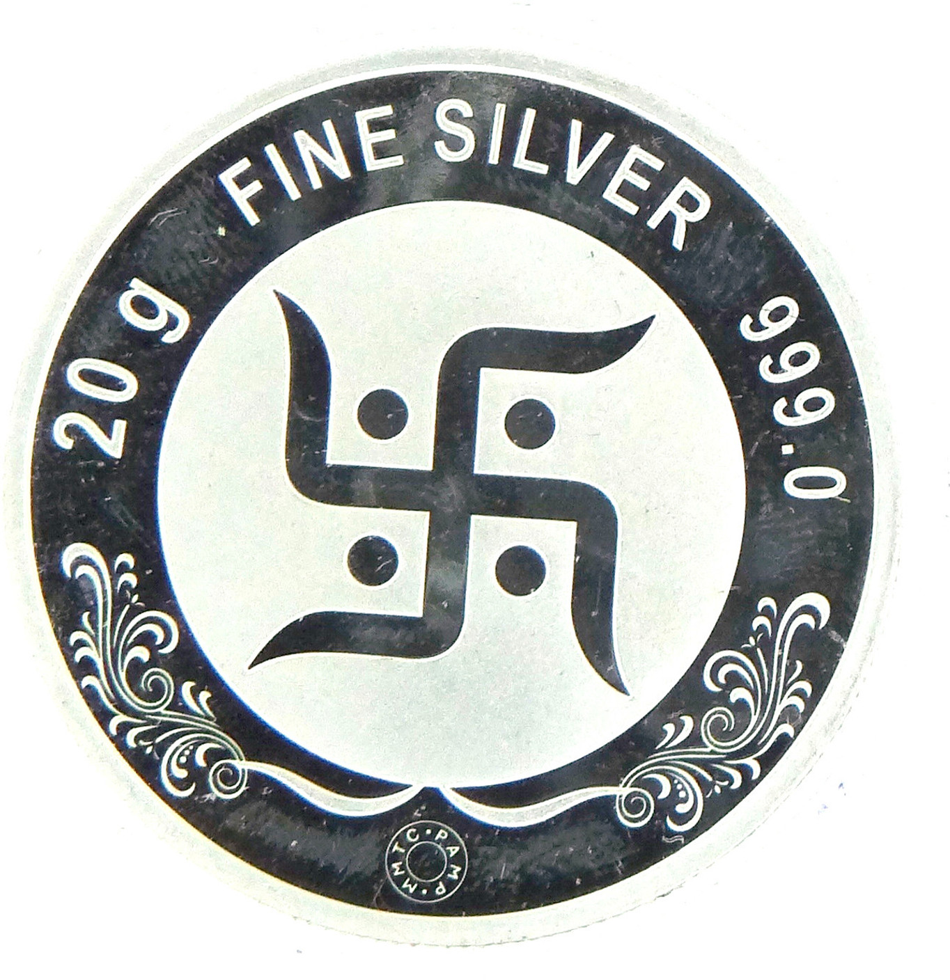 MMTC-PAMP S 999 20 g Silver Coin Price in India - Buy MMTC-PAMP S 999 ...