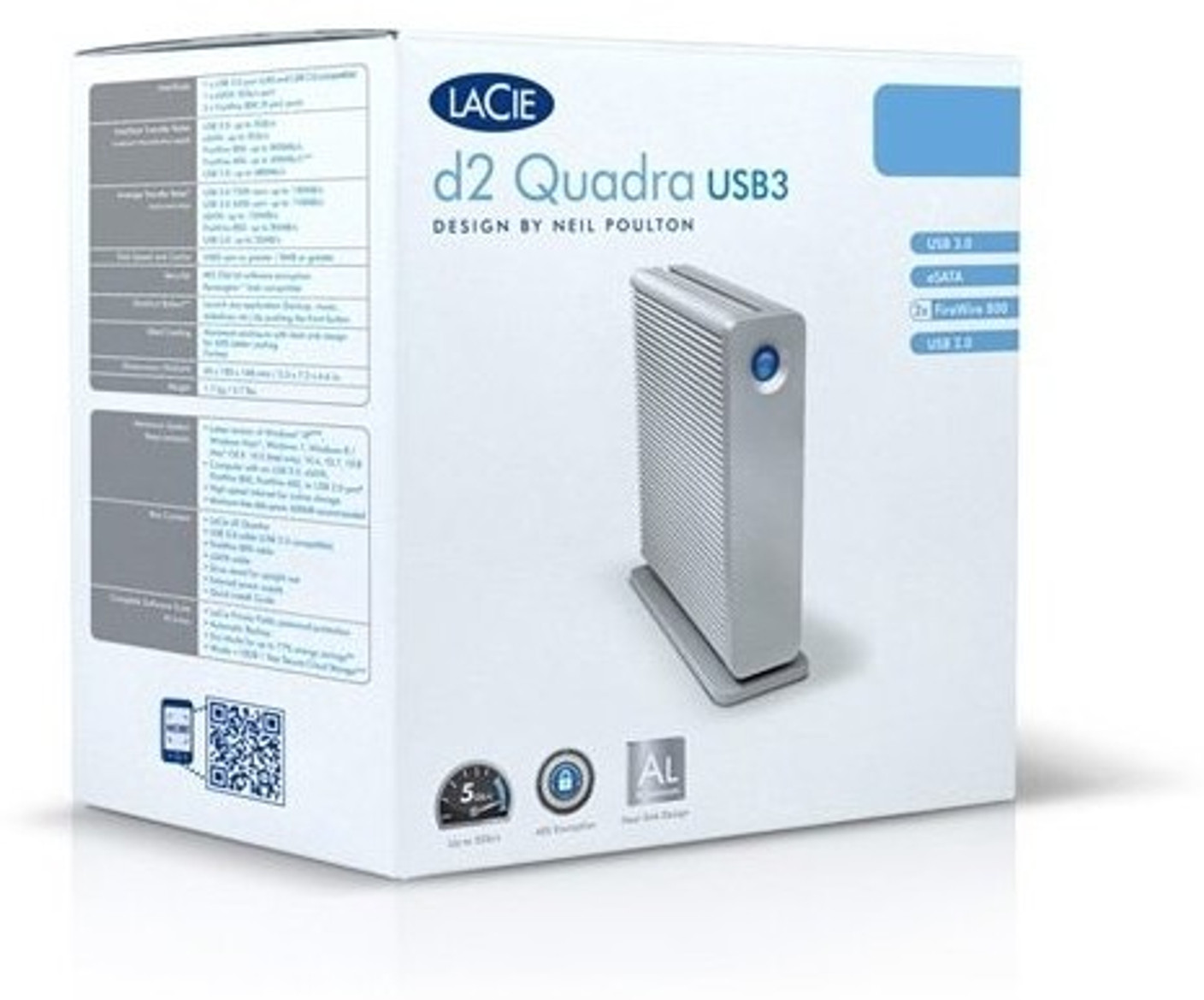 LaCie D2 Quadra USB 3.0 2 TB External Hard Disk Drive - LaCie ...