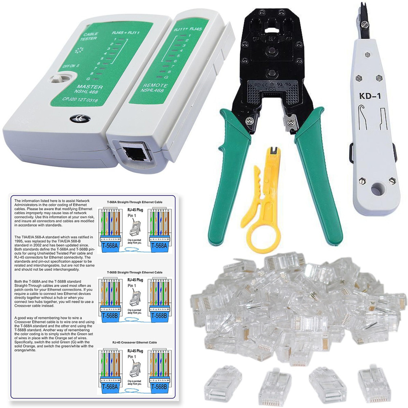 FineArts Rj45 Crimping Tool, KD-1 Professional Punch Down Tool, Network ... FineArts Rj45 Crimping Tool, KD-1 Professional Punch Down Tool, Network ...