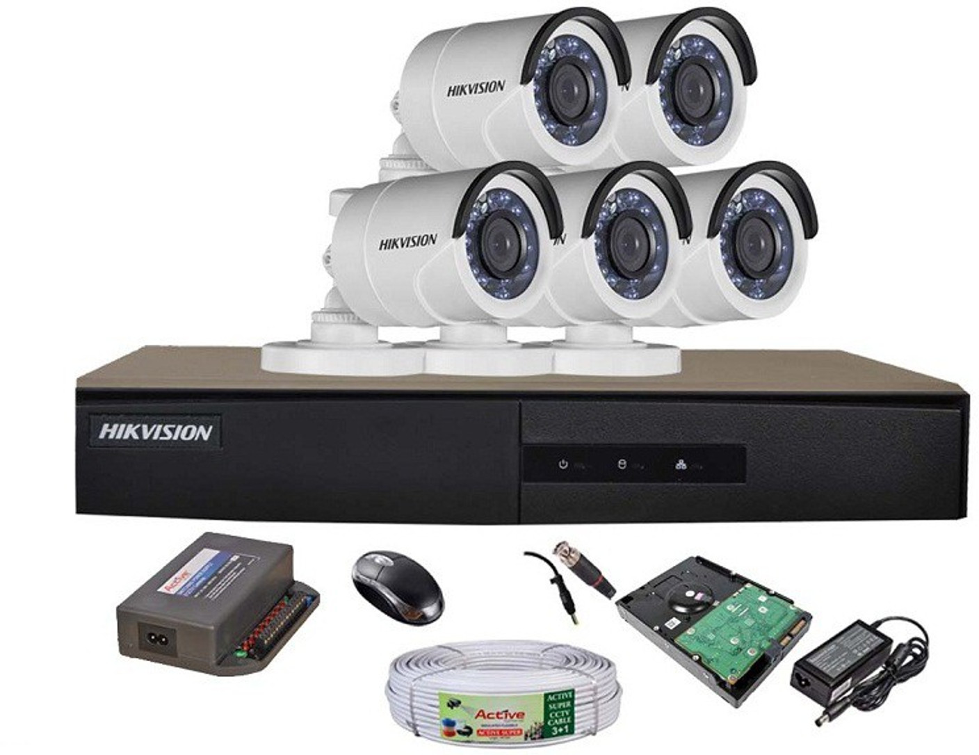 Hik Vision DS7208HQHIK1-2CE1ADOTIRPF5 8 Channel Home Security Camera ...