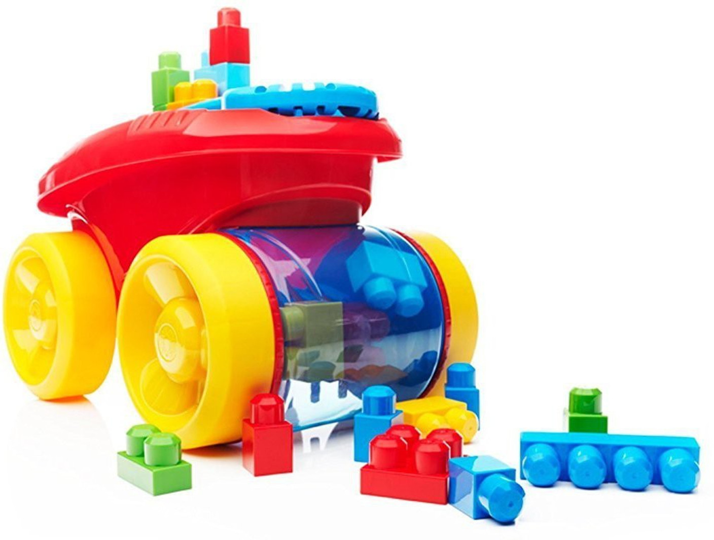 Mega Bloks First Builders Block Scooping Wagon Building Set, Red ...