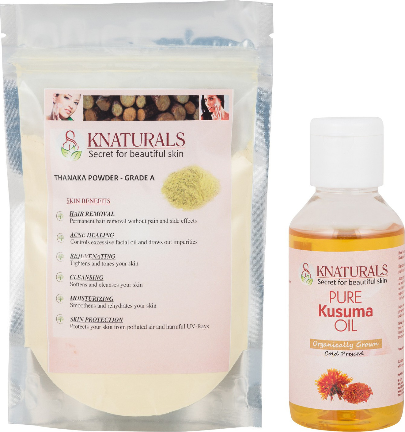 KNATURALS Thanaka Powder & Kusuma Oil for hair removal Cream - Price in ...