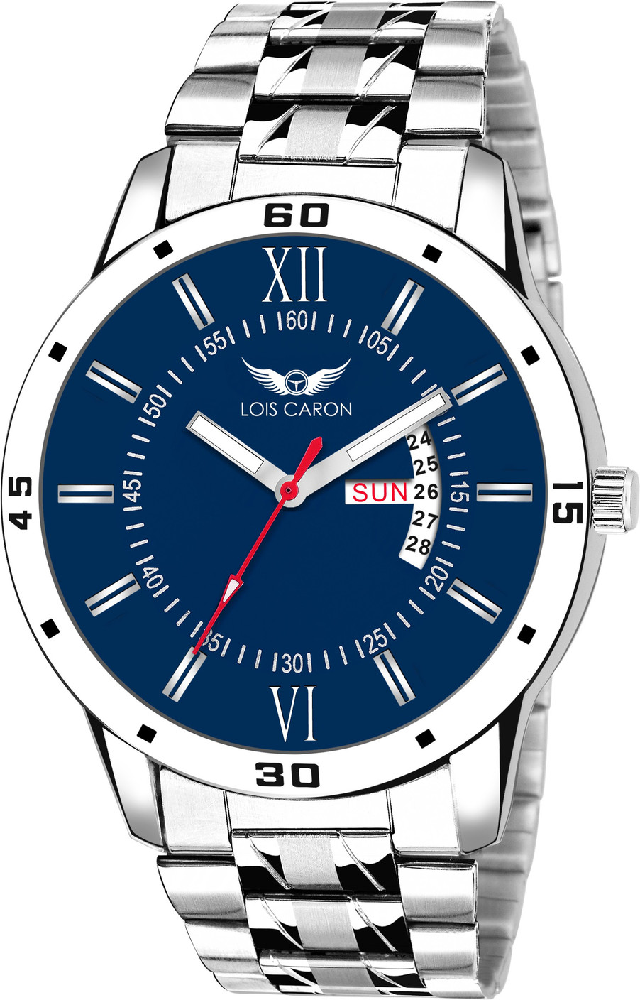 Lois Caron LCS-8016 BLUE DIAL DAY AND DATE FUNCTIONING Watch - For Men ...