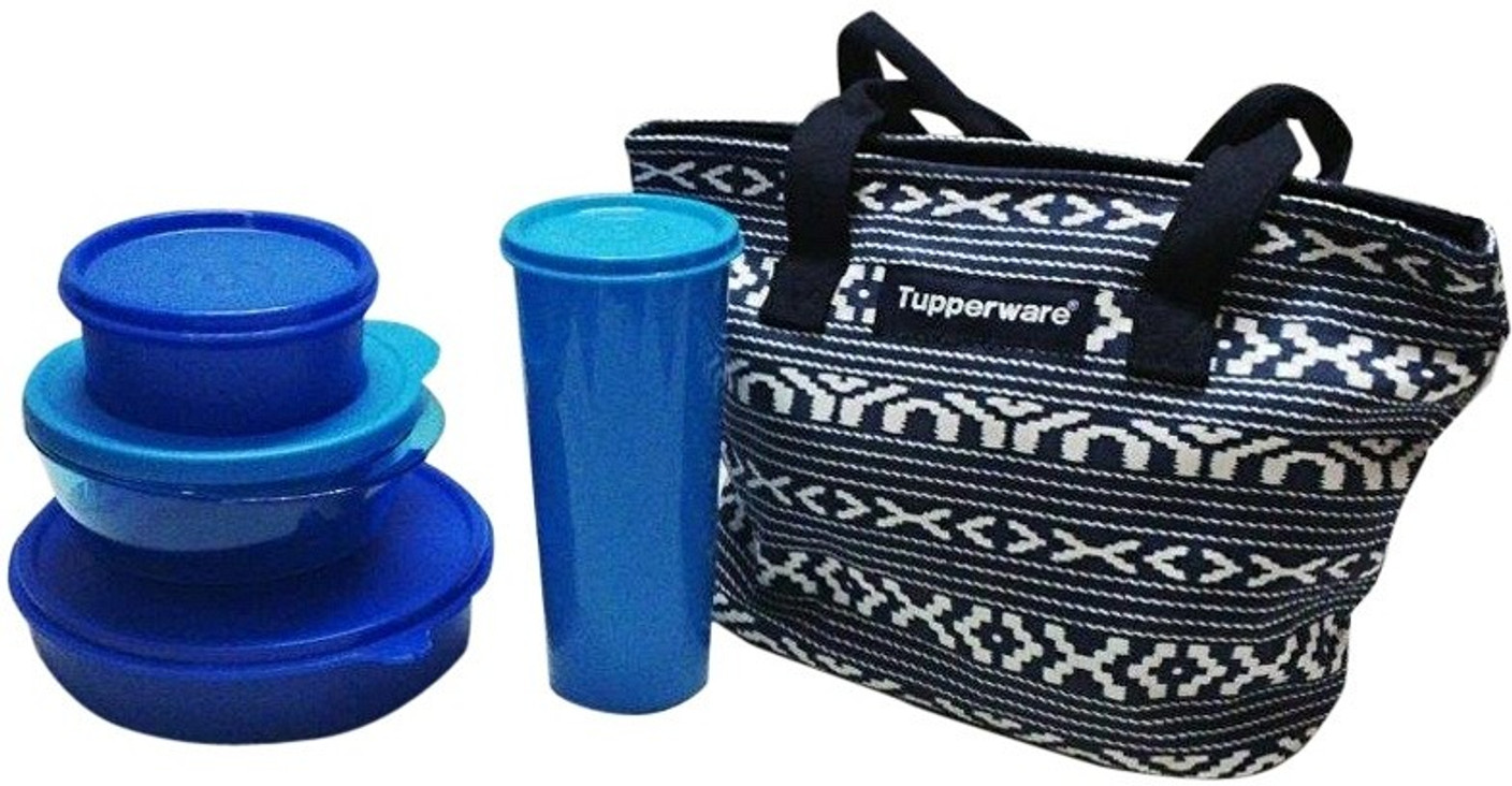 Flipkart.com | Tupperware True Blue 4 Containers Lunch Box