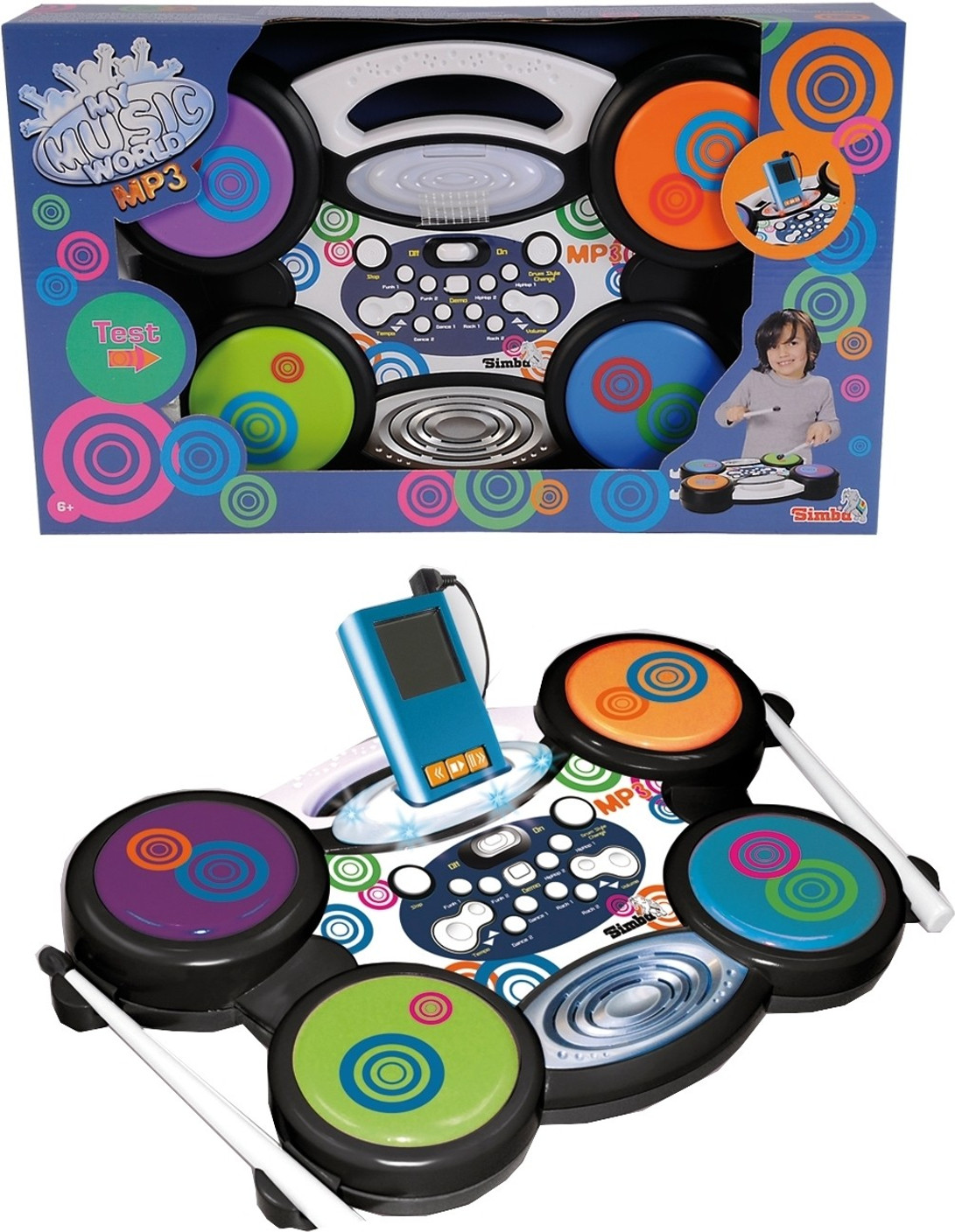 Simba My Music World I Drum Plastic Electronic Drum My Music World I