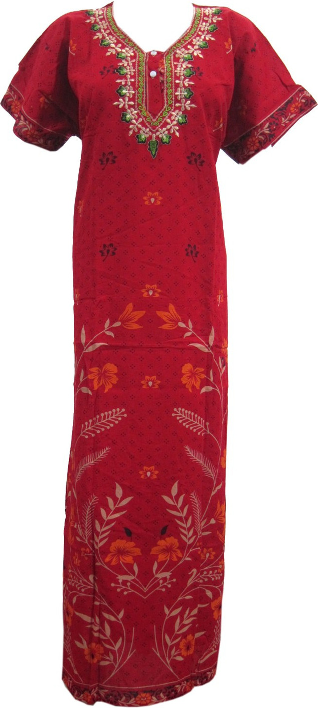 Indiatrendzs Women's Nighty - Buy Red Indiatrendzs Women's Nighty ...
