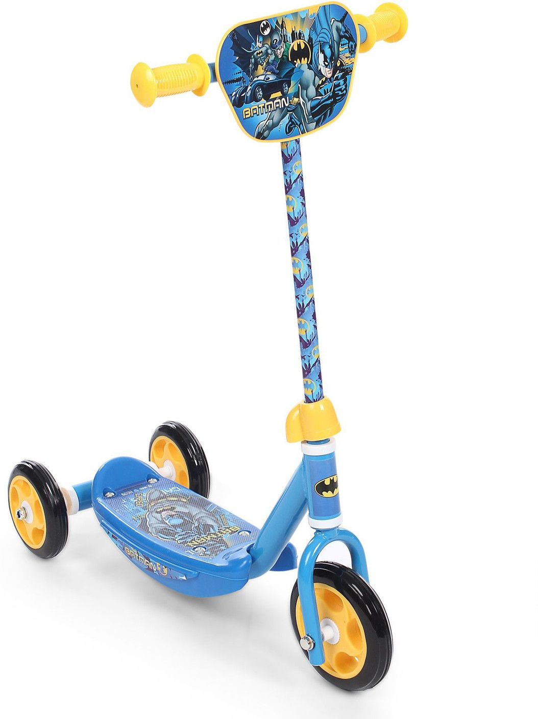 Batman Batman Three Wheel Scooter (Blue & Yellow) - Batman Three Wheel ...