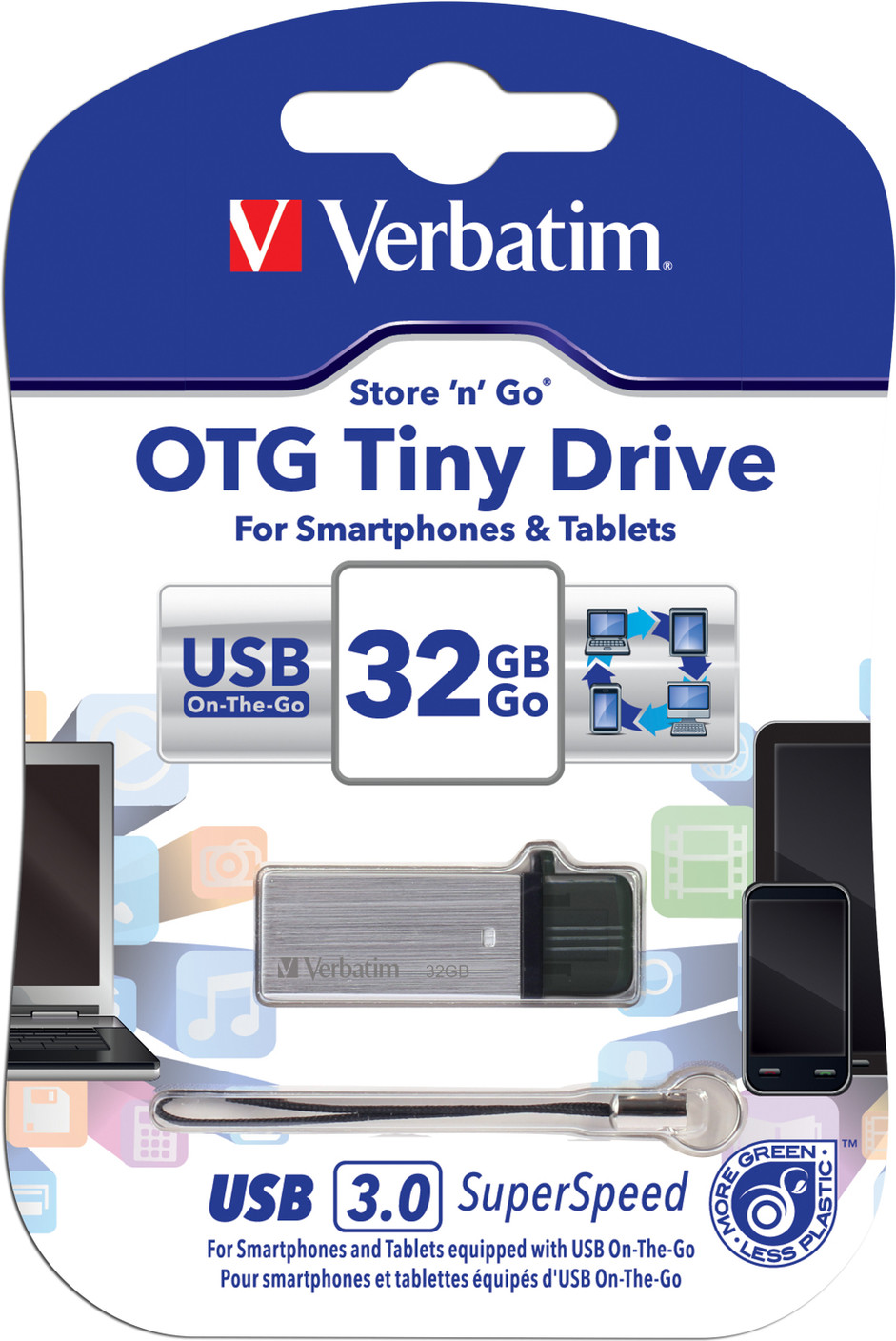 Verbatim Store'n' Go OTG Tiny USB 3.0 Drive 32 GB OTG Drive - Verbatim ...
