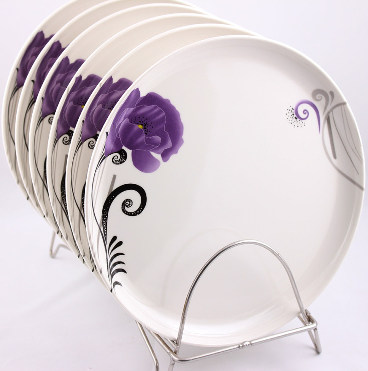 Silver Fish Silver fish melamine full dinner plate crockery Plate Set ...