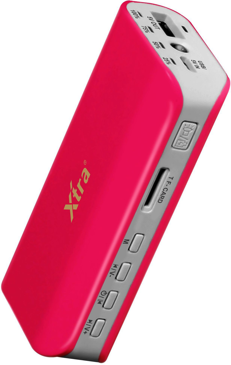 Xtra 3000 mAh Power Bank (Jazz, 5 IN 1 Multi-Media Powerbank MP3 Player ...