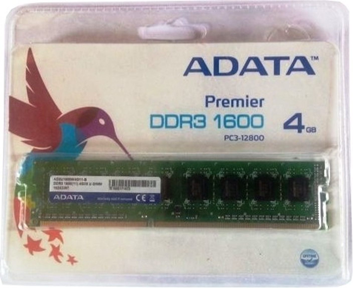 ADATA Premier DDR3 4 GB PC DRAM (AD3U1600W4G11-B/AD3U1600W4G11-R ...