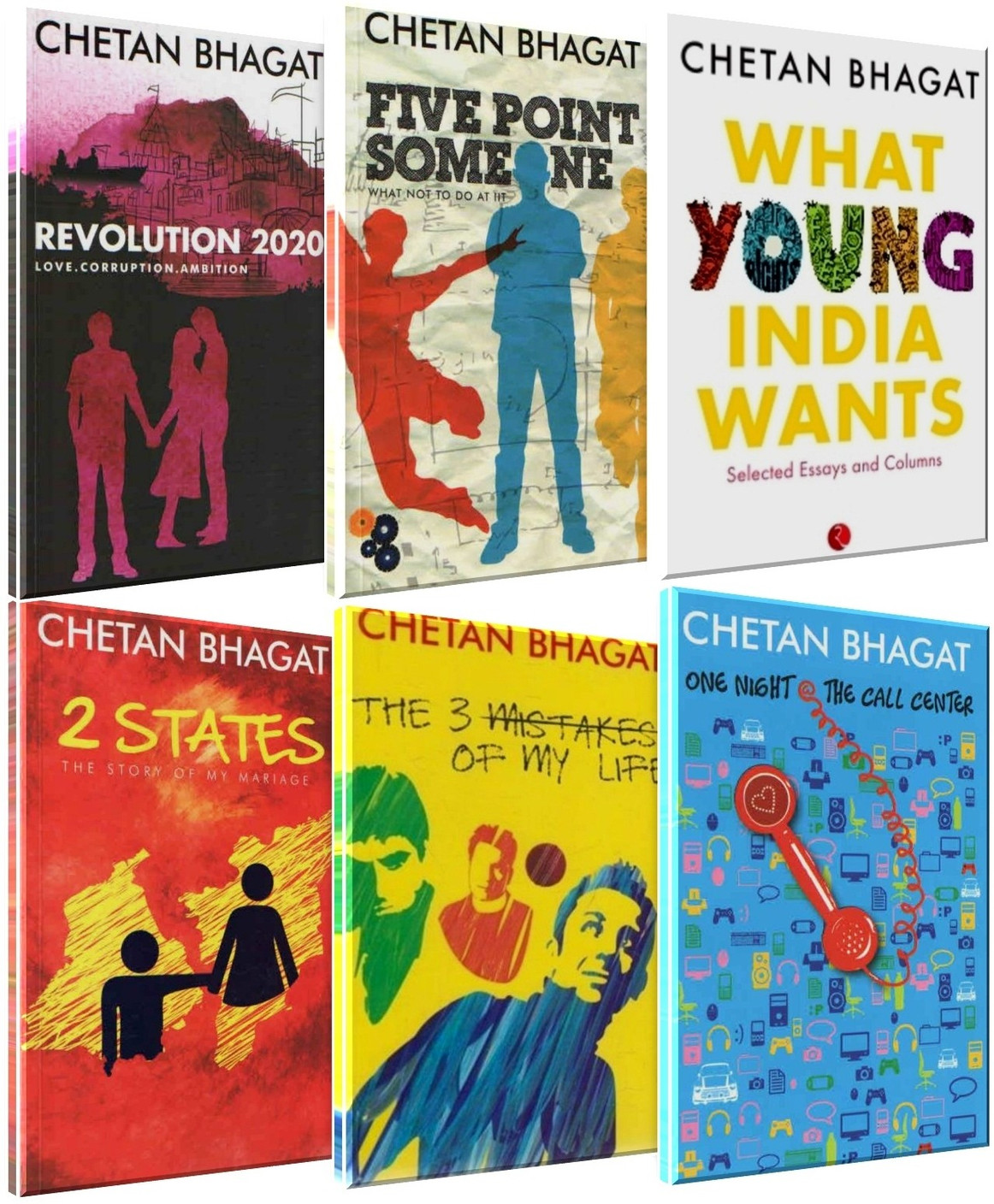 Chetan Bhagat Combo (Set Of 6 Books) Price in India - Buy Chetan Bhagat ...