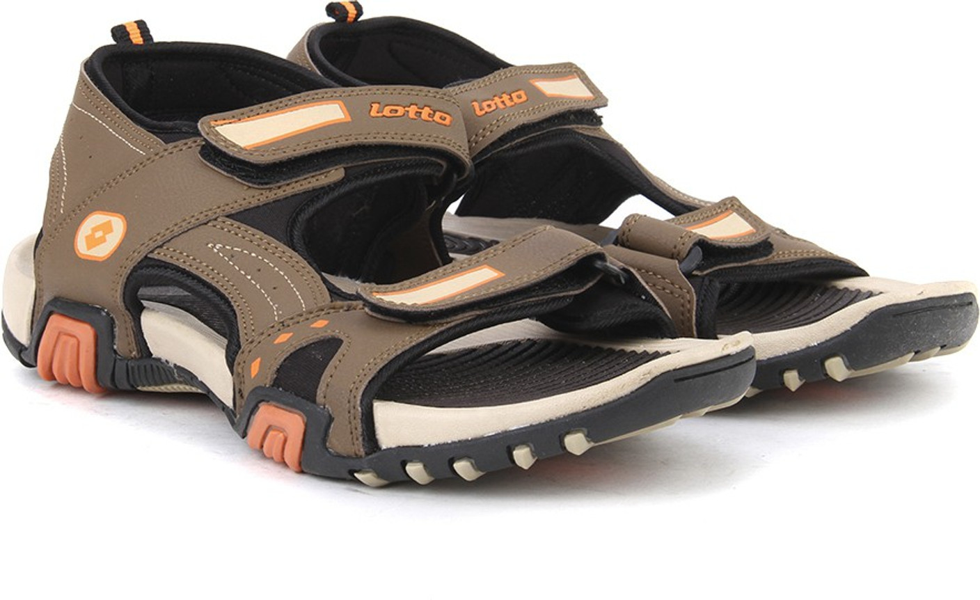 Lotto Men Brown/Beige Sports Sandals - Buy Brown/Beige Color Lotto Men ...