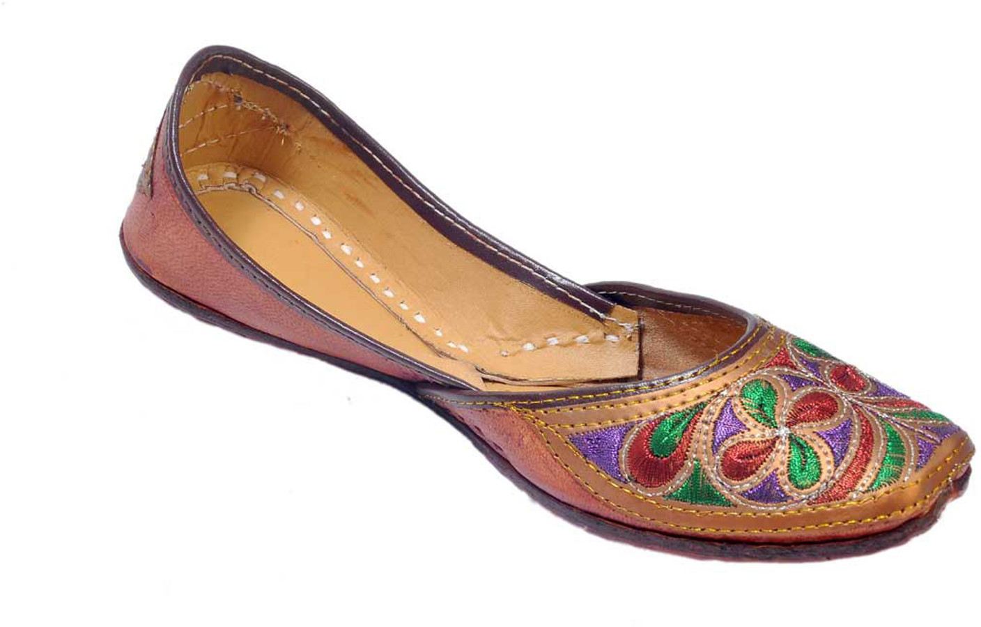 Ridhi Sidhi Ethnic Embroidered Womens Punjabi Leather Jutti Jutis For ...