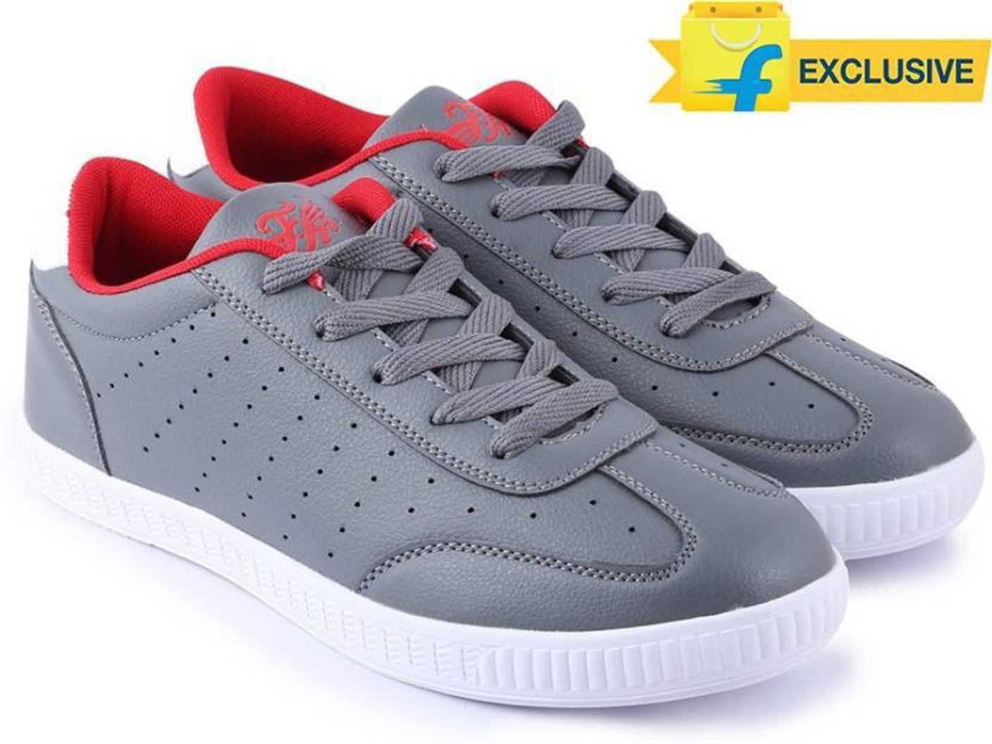Flying Machine Synthetic Leather Sneakers For Men - Buy GREY Color ...