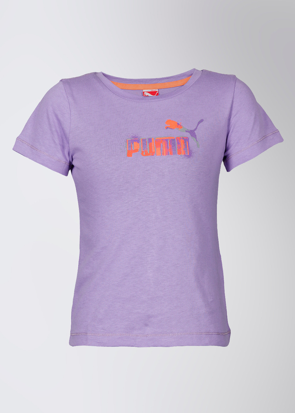 Puma Printed Girls Round Neck Purple T-Shirt - Buy bougainvillea purple ...