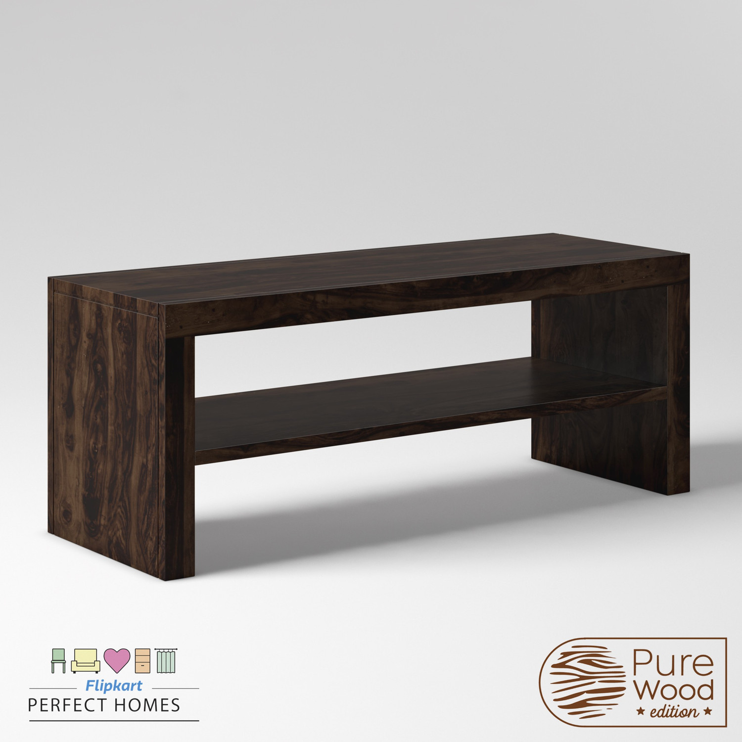 Flipkart Perfect Homes PureWood Sheesham TV Entertainment Unit (Finish ...