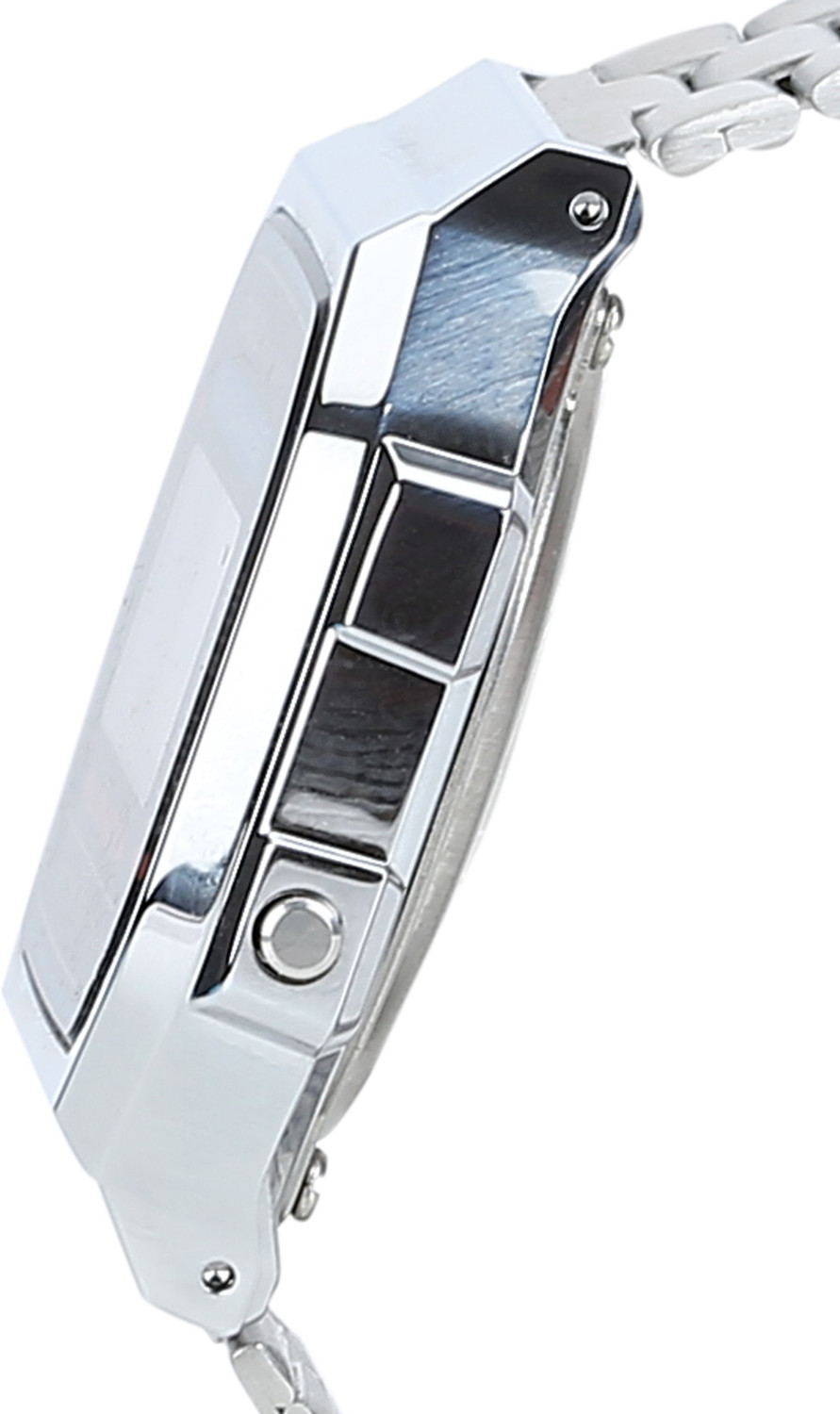 CASIO Vintage A168WA-1WDF Black Dial Silver Stainless Steel Band ...