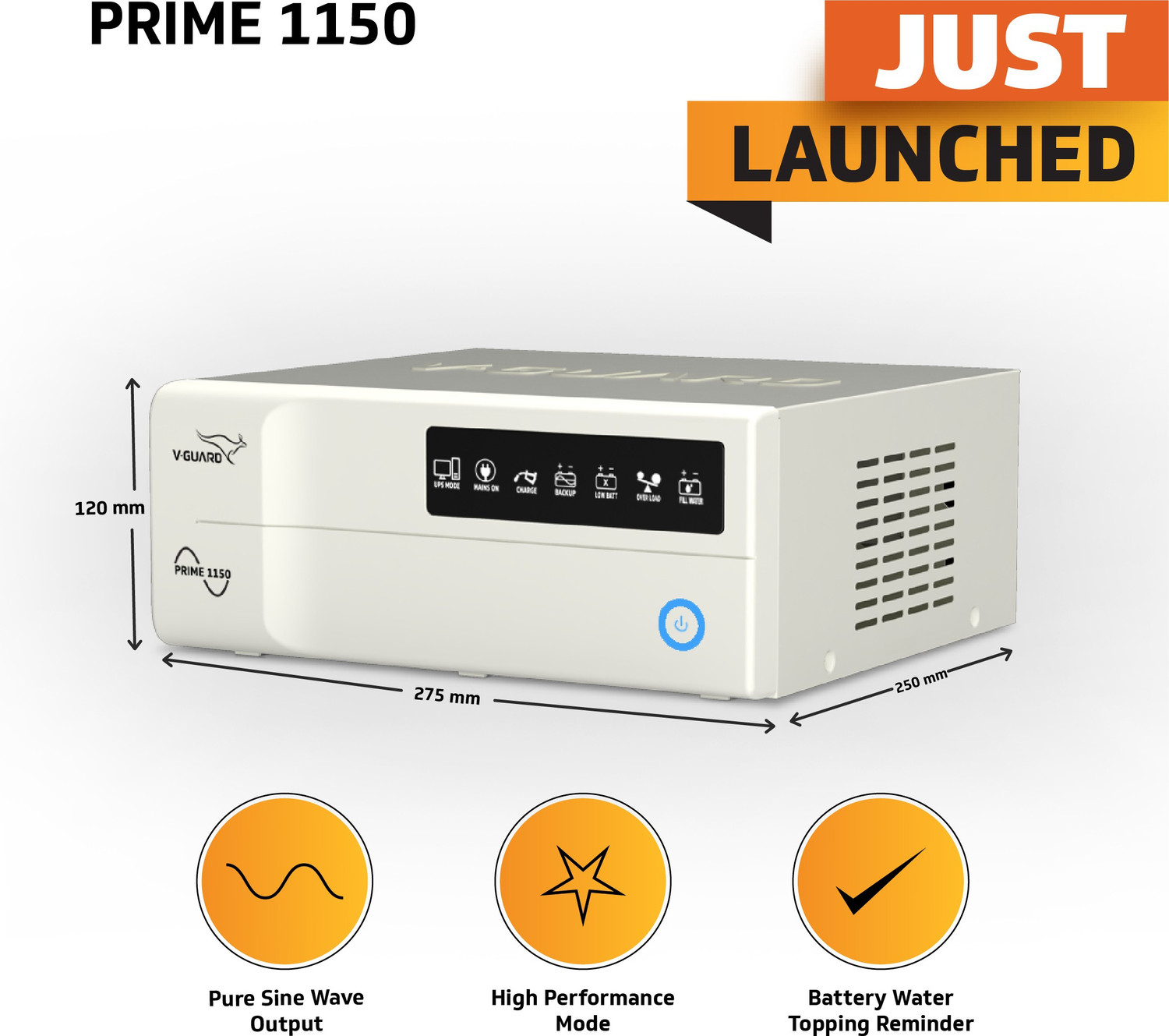 V-Guard Prime 1150 Pure Sine Wave Inverter - Price History
