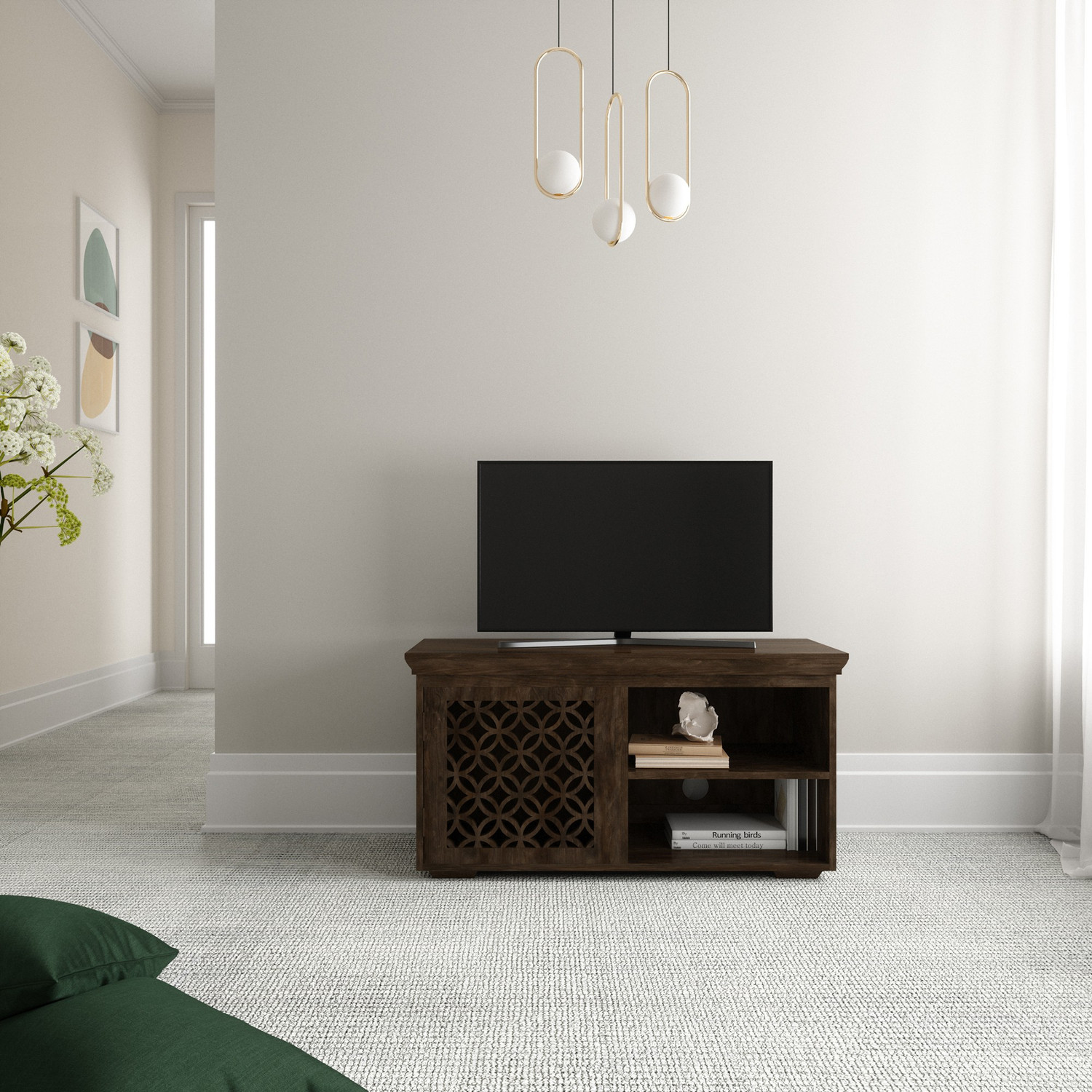 Flipkart Perfect Homes PureWood Sheesham TV Entertainment Unit (Finish ...