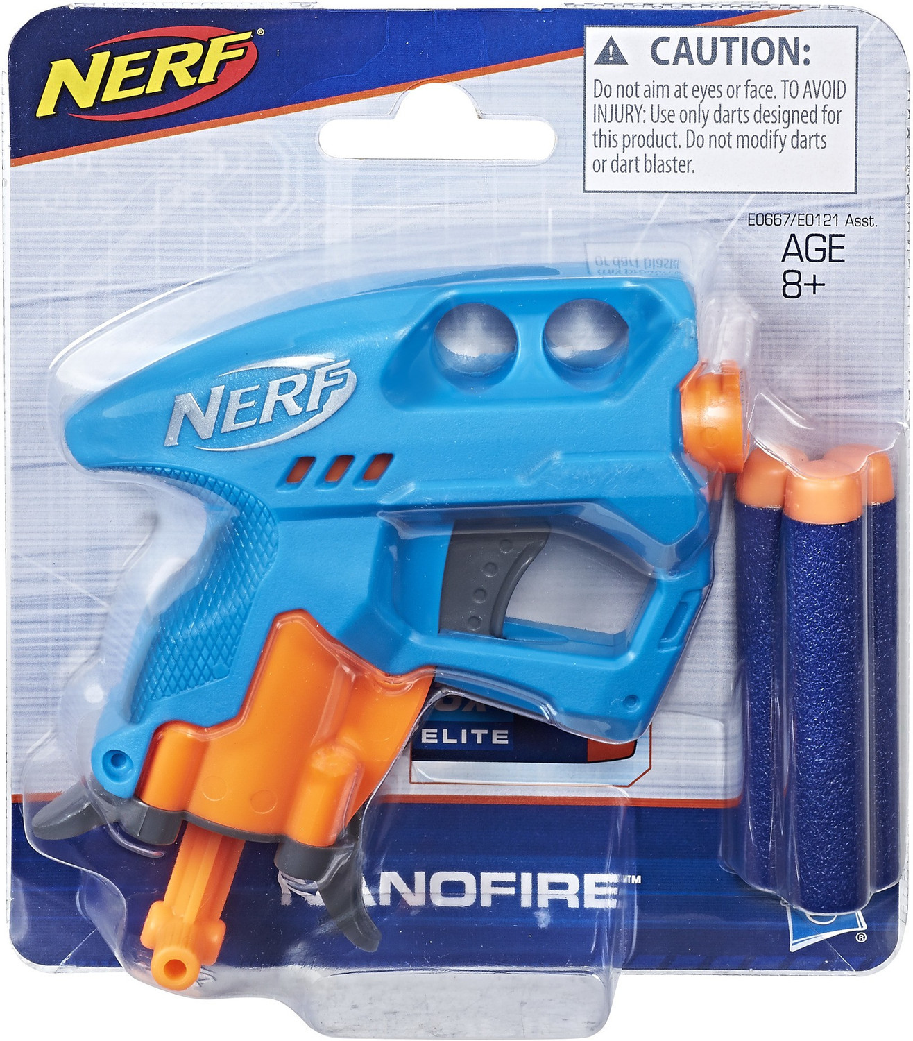Nerf Elite NanoFire Blaster, Single-Shot Blaster, Incl. 3 Darts, for ...