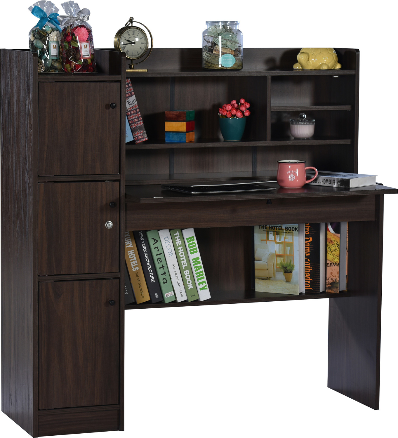 DeckUp Versa Engineered Wood Office Table (Free Standing, Finish Color ...