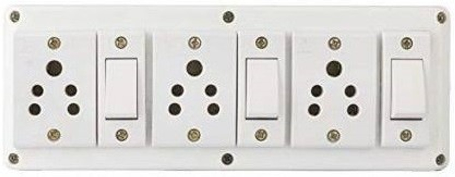 Buyistic 3 Switches, 3 Sockets & 3 Meter Wire 3 Socket Extension Boards ...