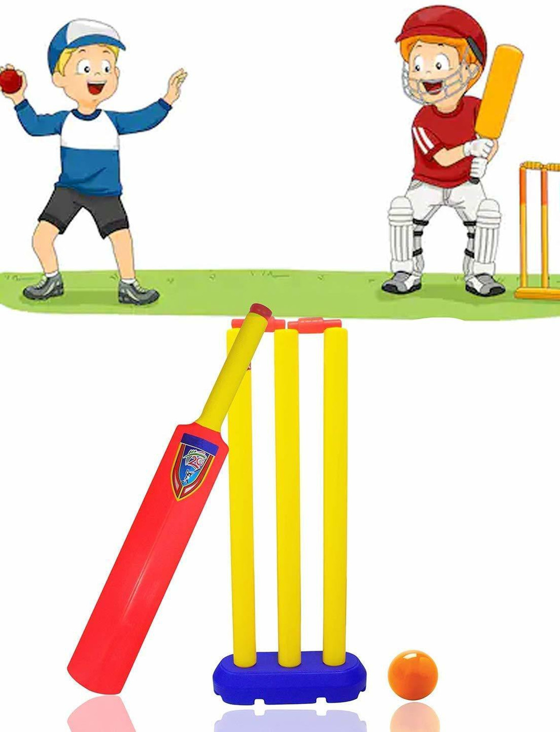 MIRTONICS Plastic for Kids Cricket kit for 1.5-4Year Boys Bat&Ball ...
