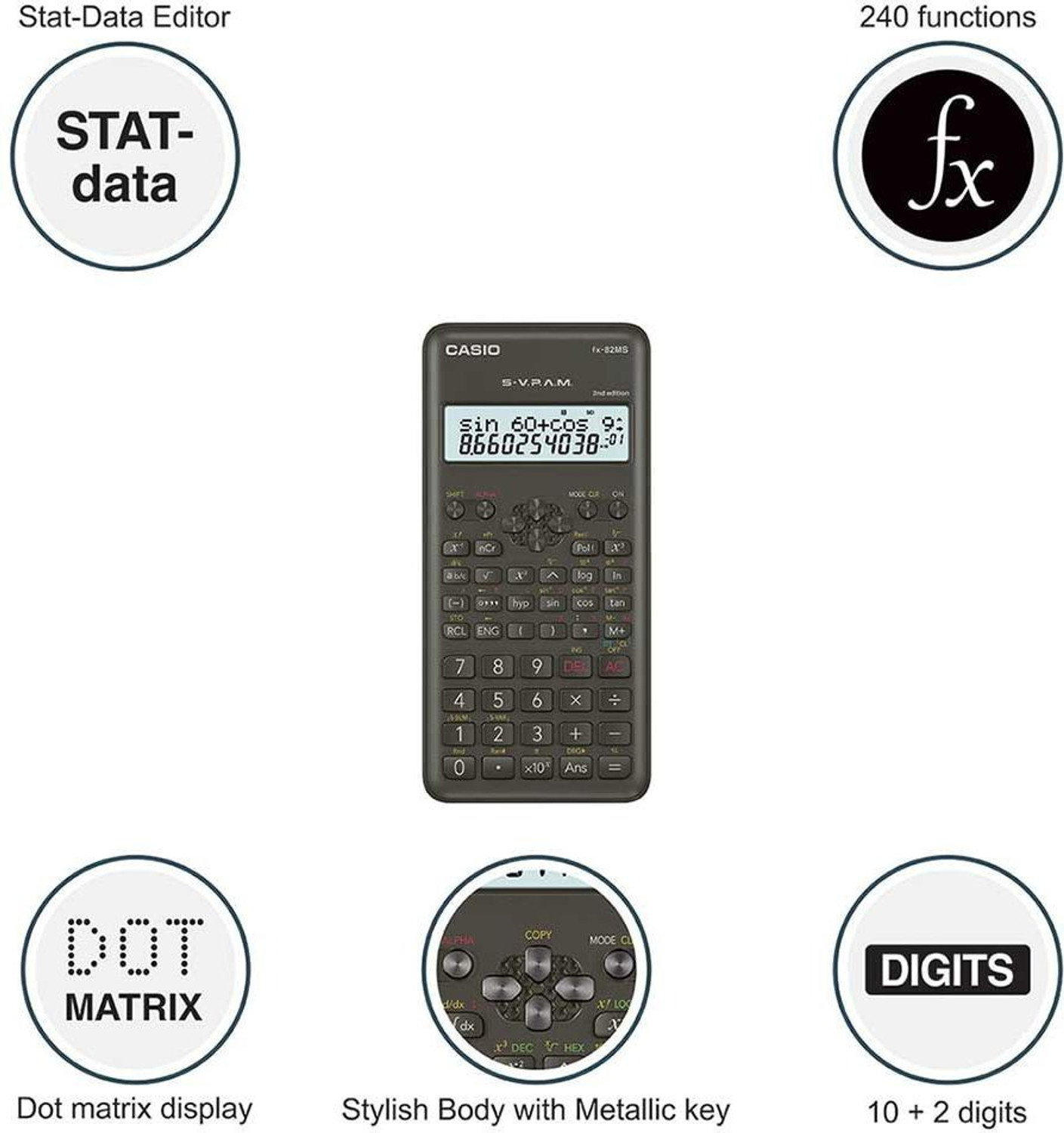 CASIO FX-82MS Scientific Scientific Calculator (12 Digit) - Price History