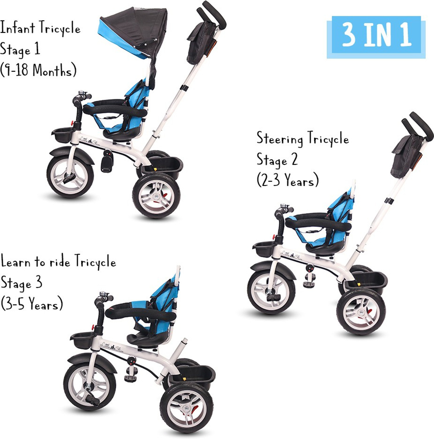 Little Olive Roller Coaster Premium Baby Tricycle / Kids Trike / Ride ...