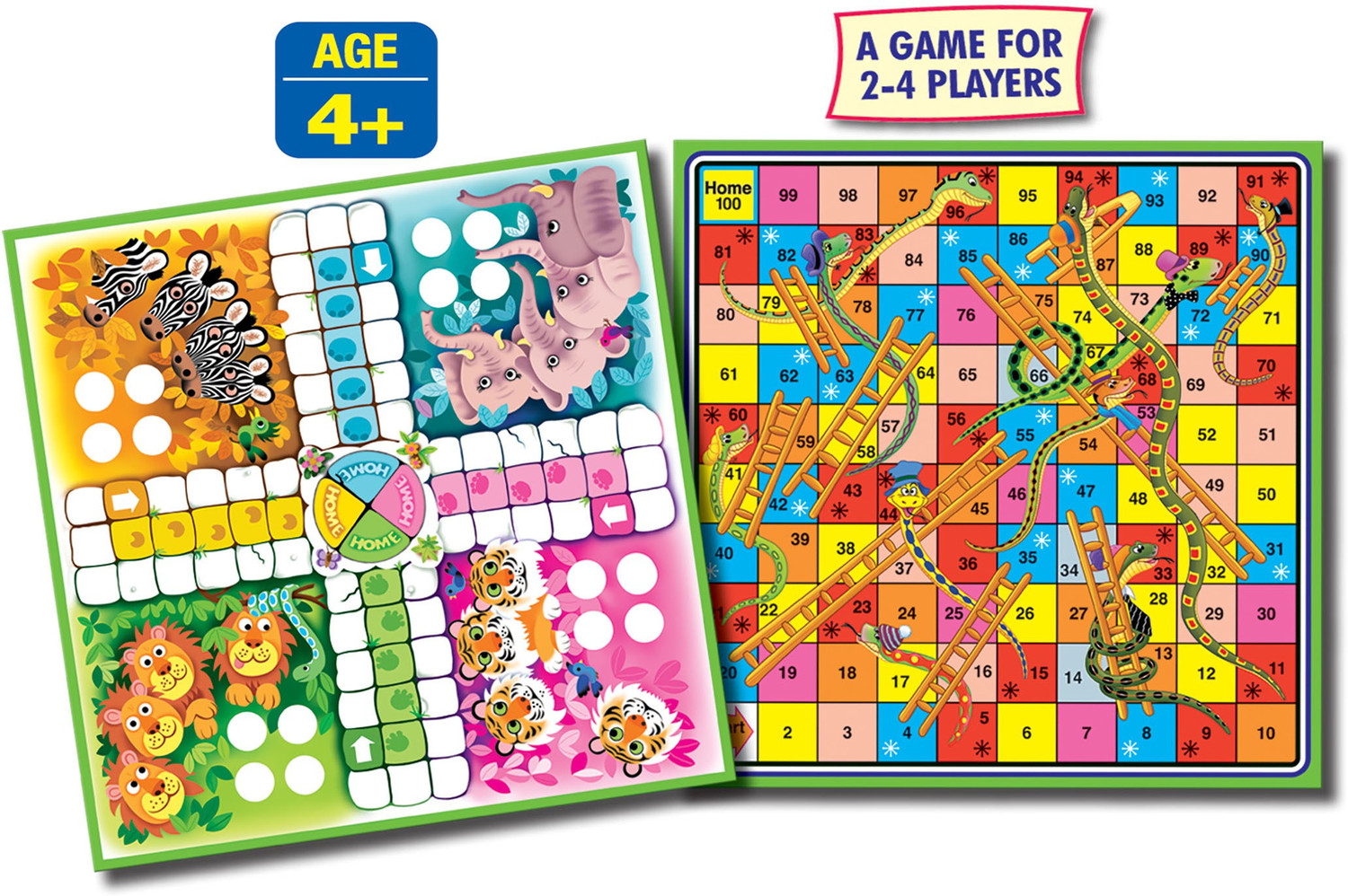 Frank Jungle Ludo And Snakes & Ladders Board Game Party & Fun Board ...